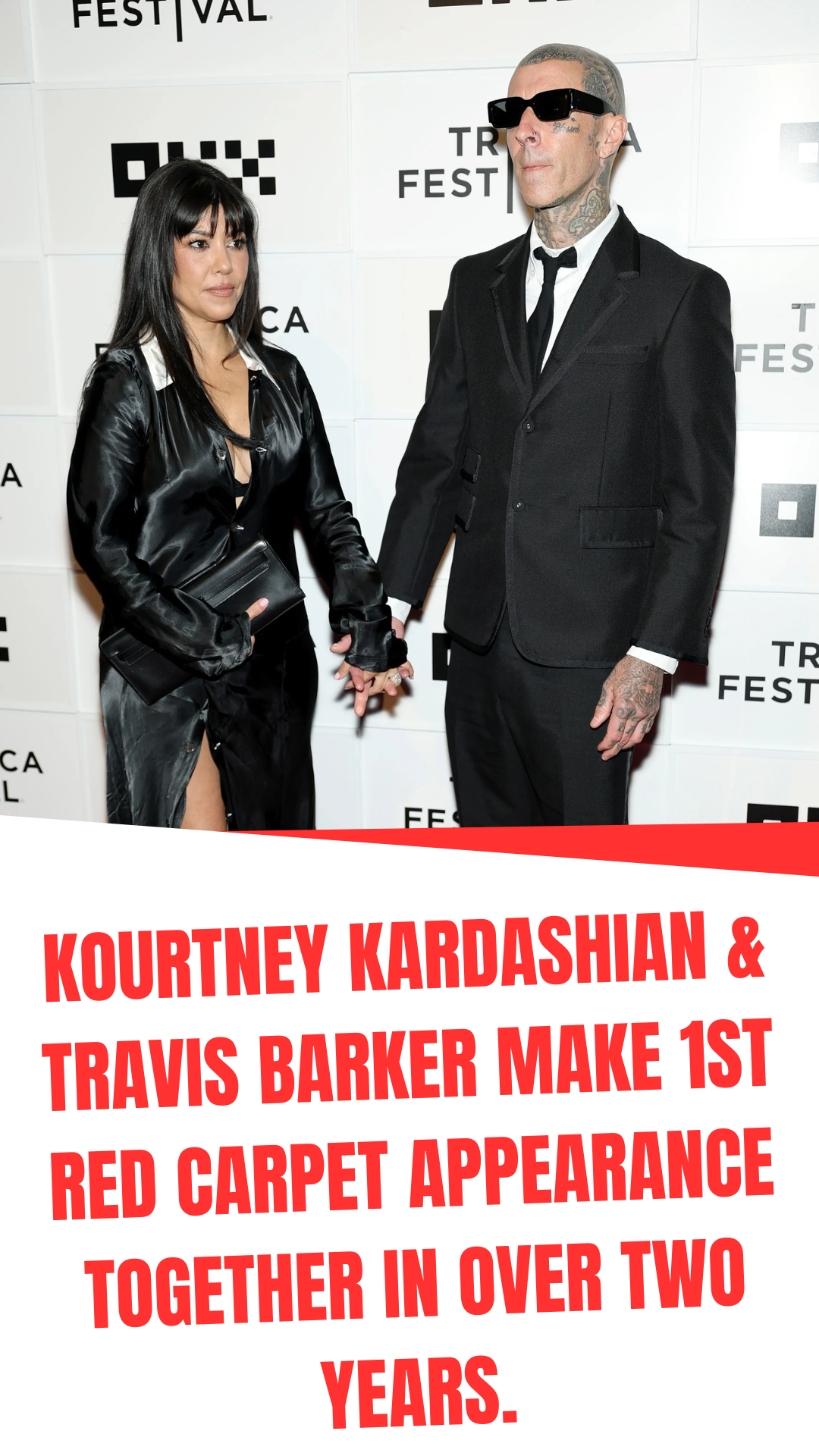 Kourtney Kardashian & Travis Barker make 1st red carpet appearance ...