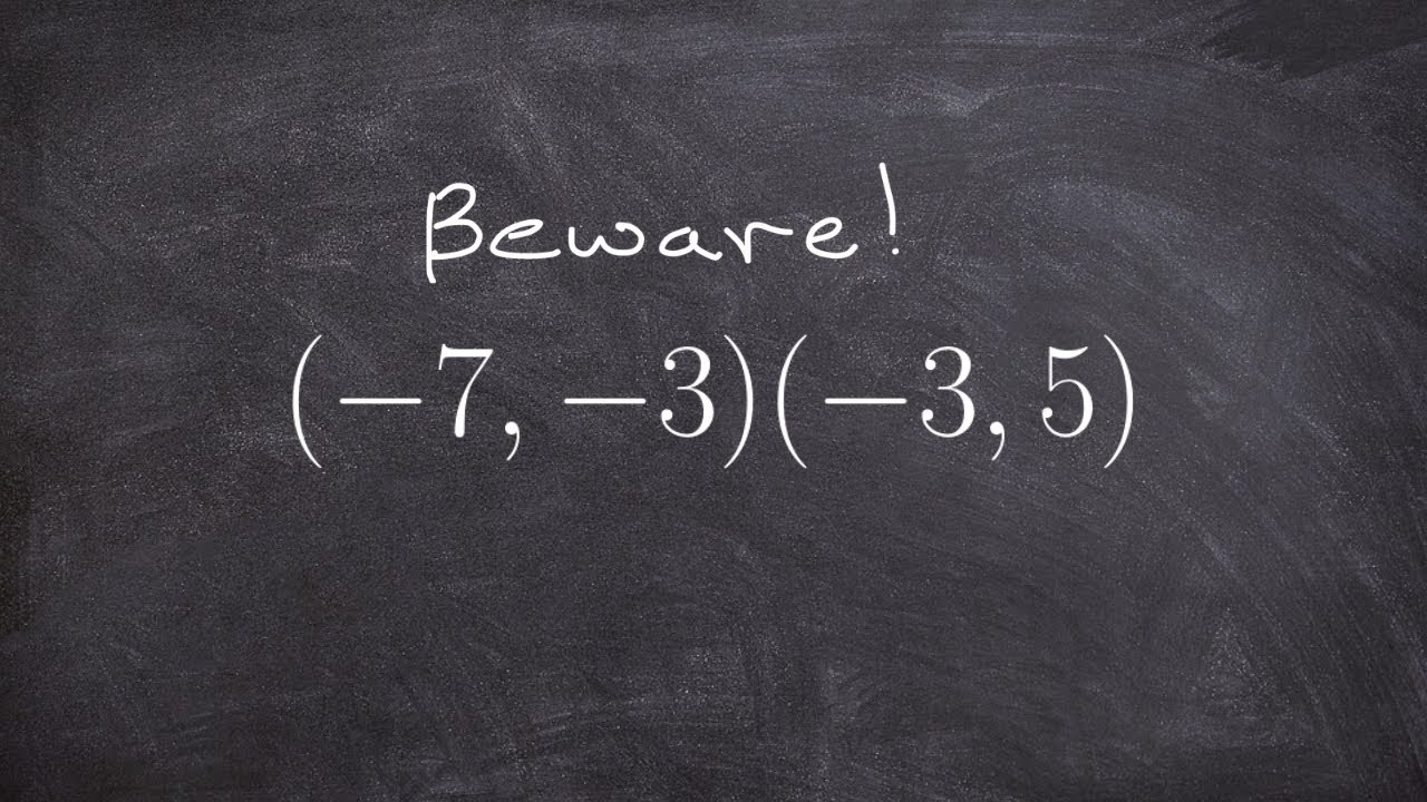 Beware of the negatives finding the slope