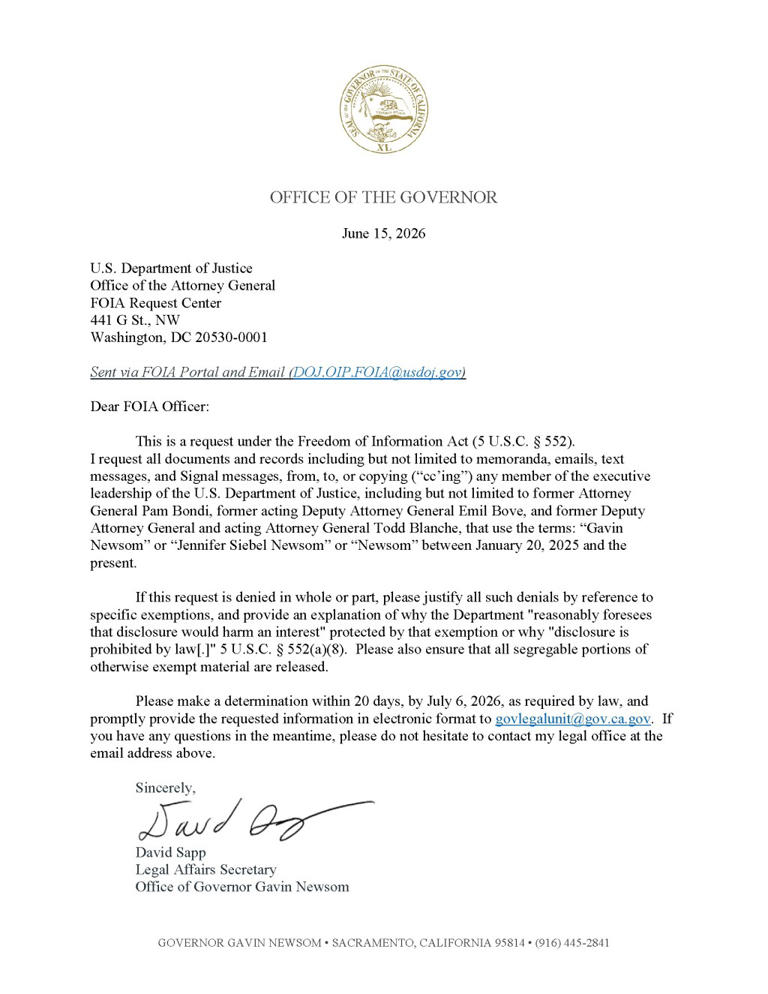 Newsom launches Hail Mary bid to crush bombshell DOJ probe into him and ...