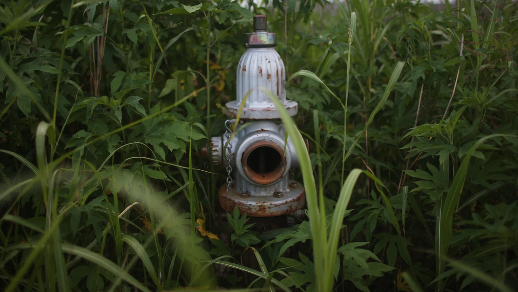 Blue road reflectors and fire hydrant safety