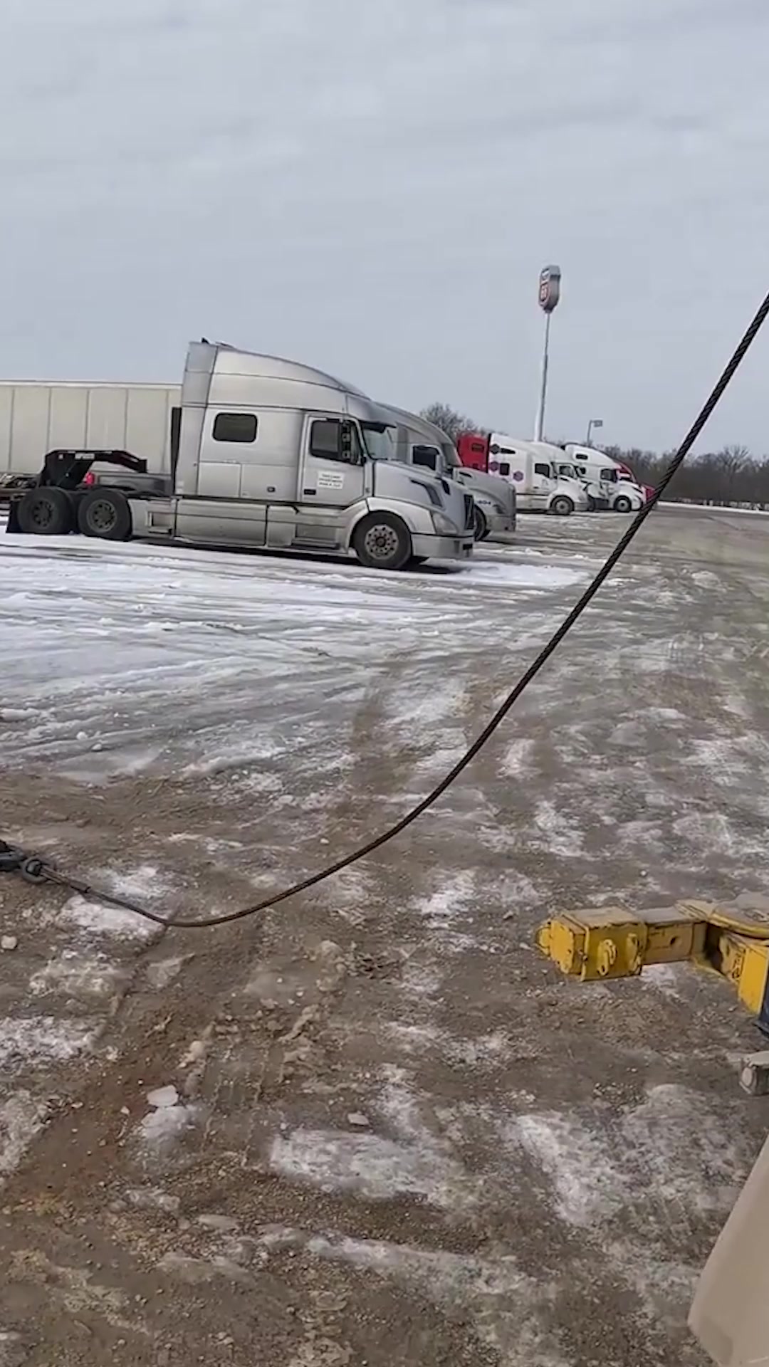 When a semi truck needs a helping hand