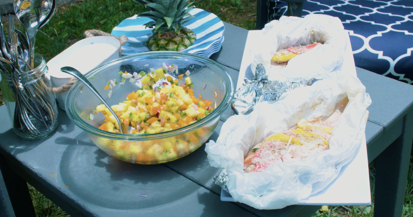 Upgrade Father's Day grilling with whole snapper and pineapple salsa