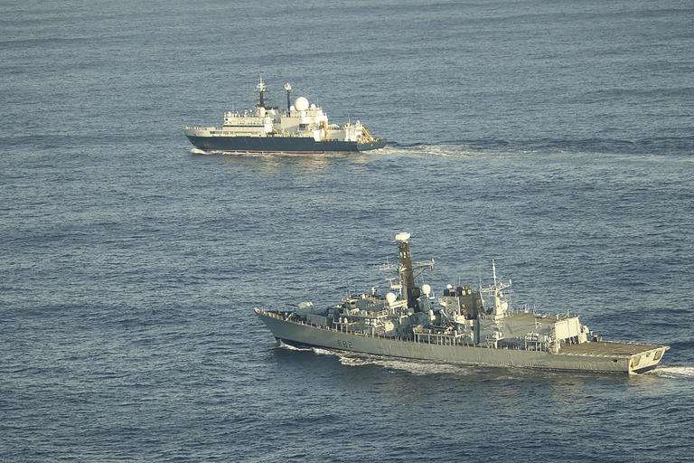 Russian frigate fires warning shot at yacht in the Channel