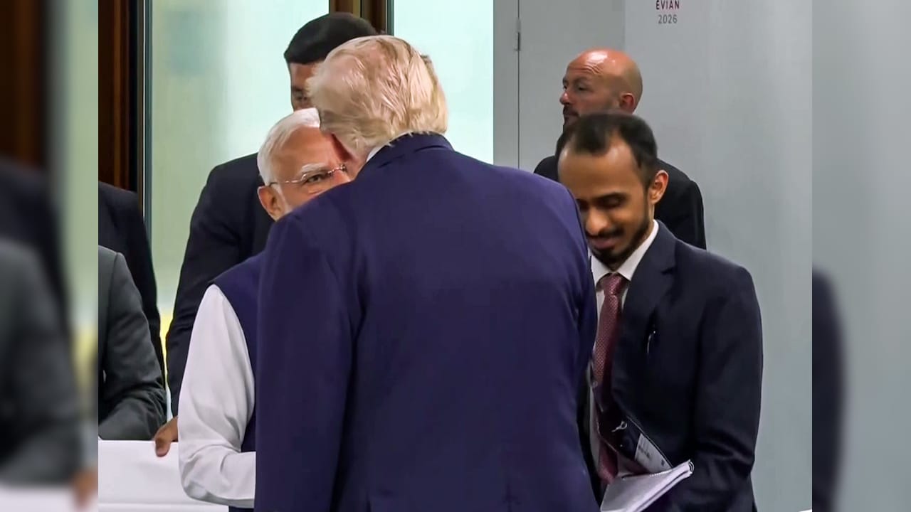 PM Modi-Trump shake hands in France as world leaders gather for G7 summit