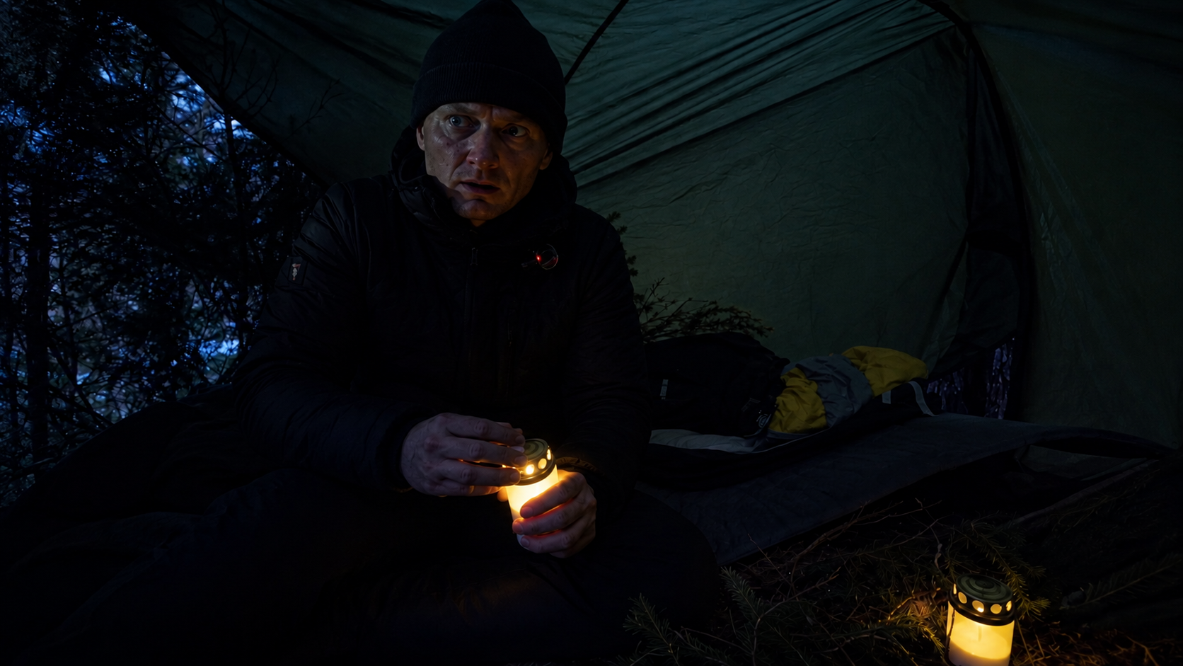 He was alone in the woods at night - then something started moving