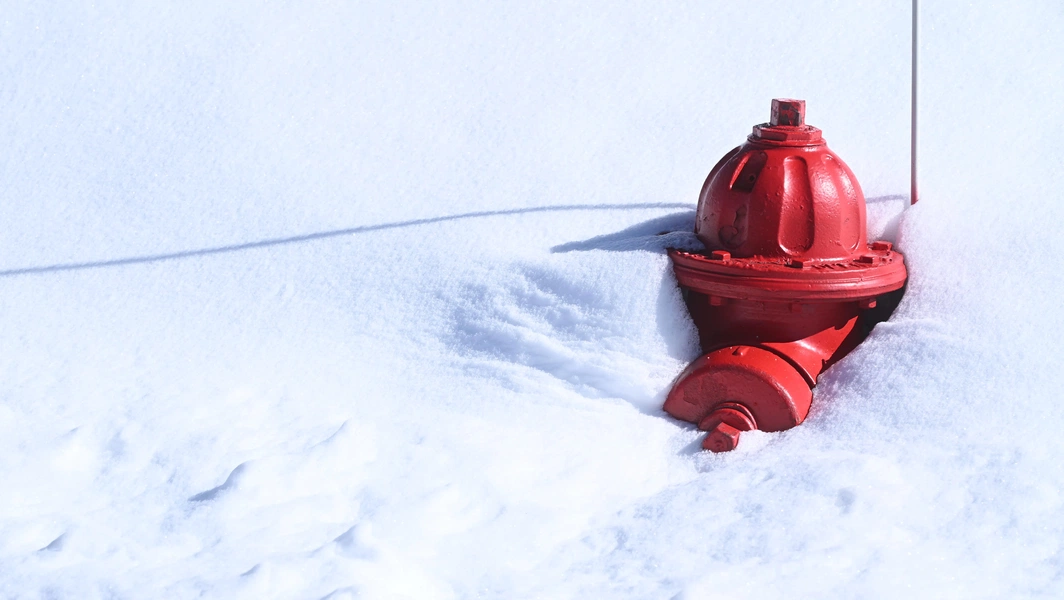 Blue road reflectors and fire hydrant safety