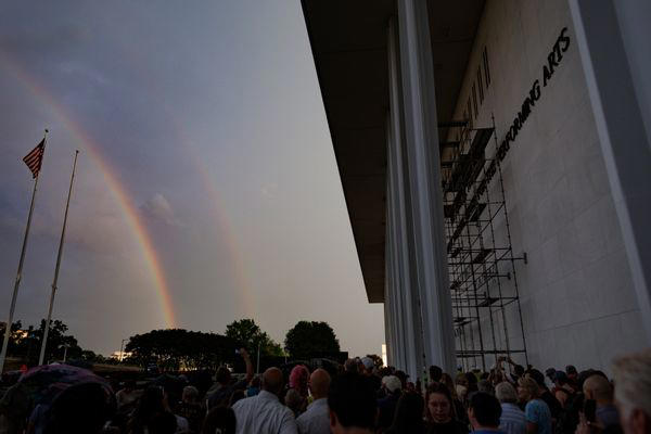 Double rainbow formed over Kennedy Center on day Trump's name was ...