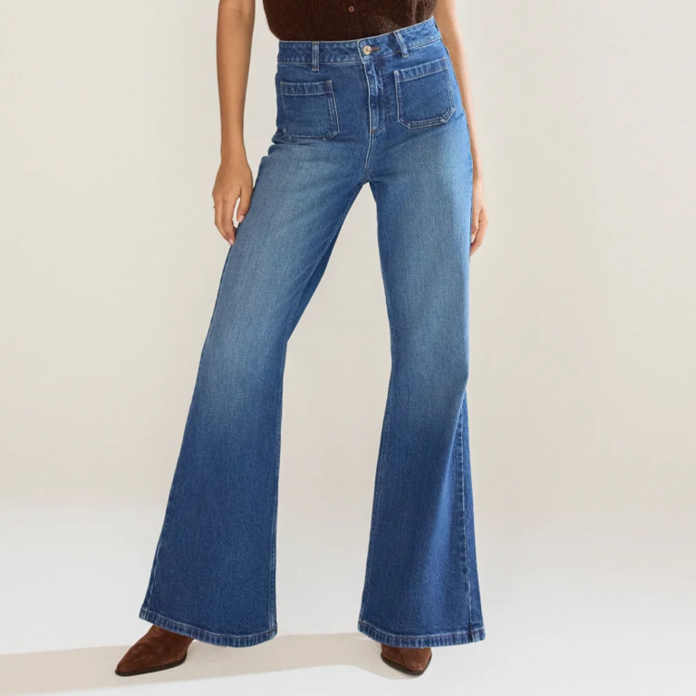 Kate Garraway's flared jeans and check shirt offer a cool and casual ...