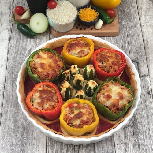 Stuffed pepper flower