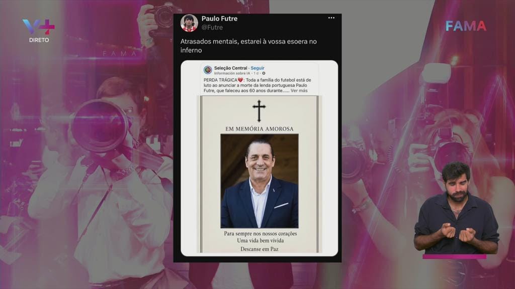 A reação de Paulo Futre a notícias falsas da sua morte: «Estarei à ...