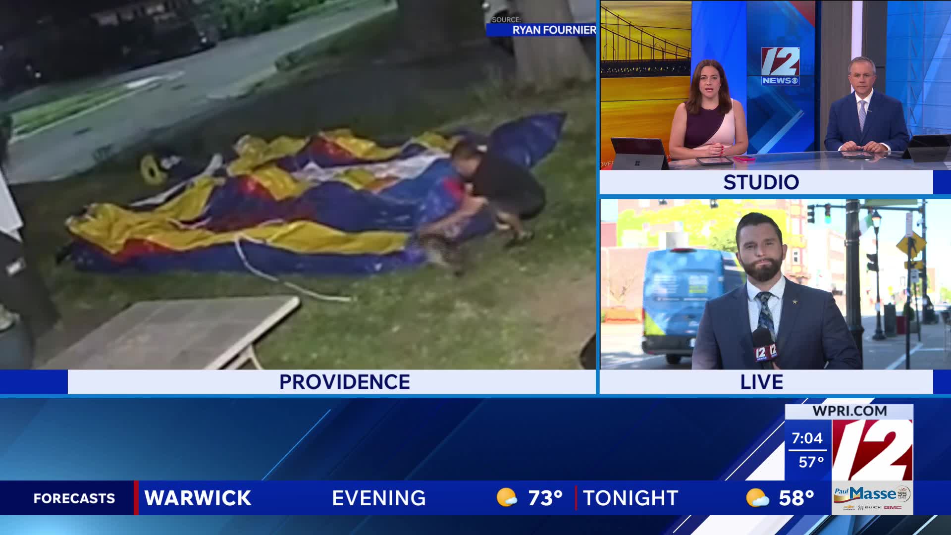 Thieves steal inflatable waterslide from Providence yard