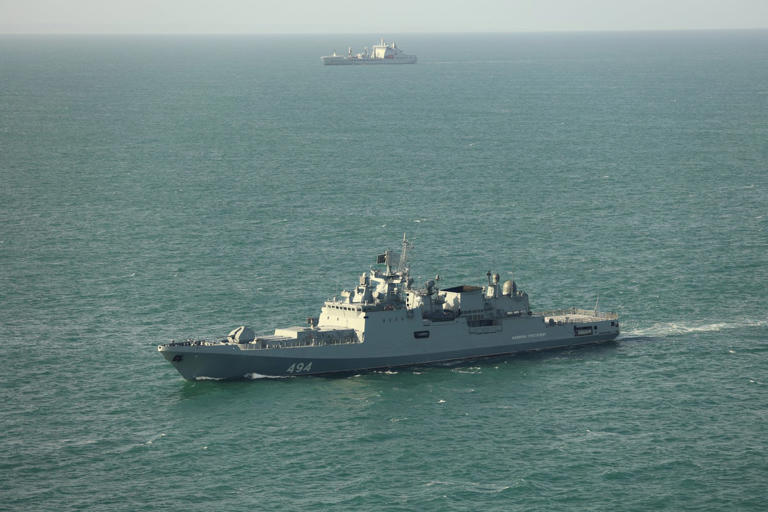Russian warship fires warning shot at boat in English Channel