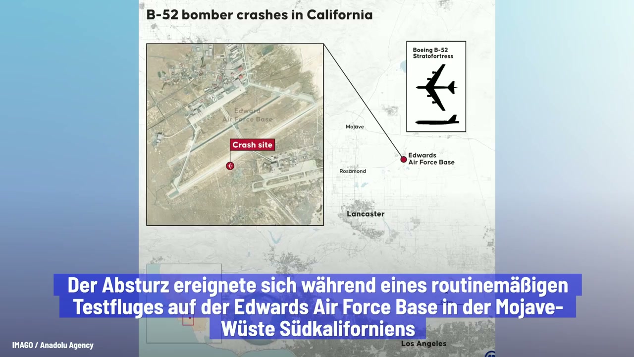 8 Tote bei Absturz eines B-52-Bombers der US-Luftwaffe in Kalifornien