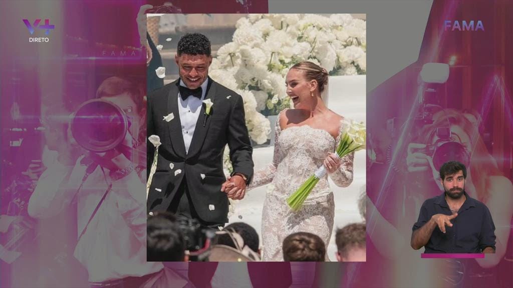 Pierra Edwards e Alex Oxlade-Chamberlain trocam alianças em Portugal