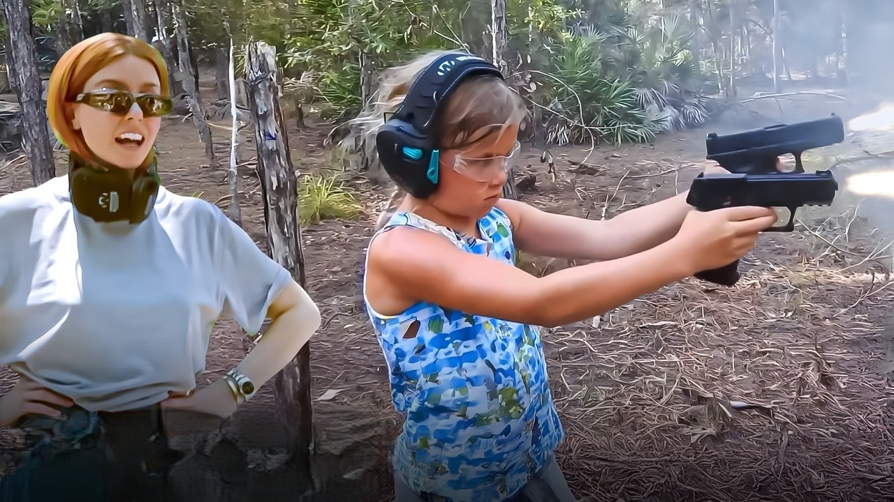 9-year-old girl sparks controversy with her 36-gun collection