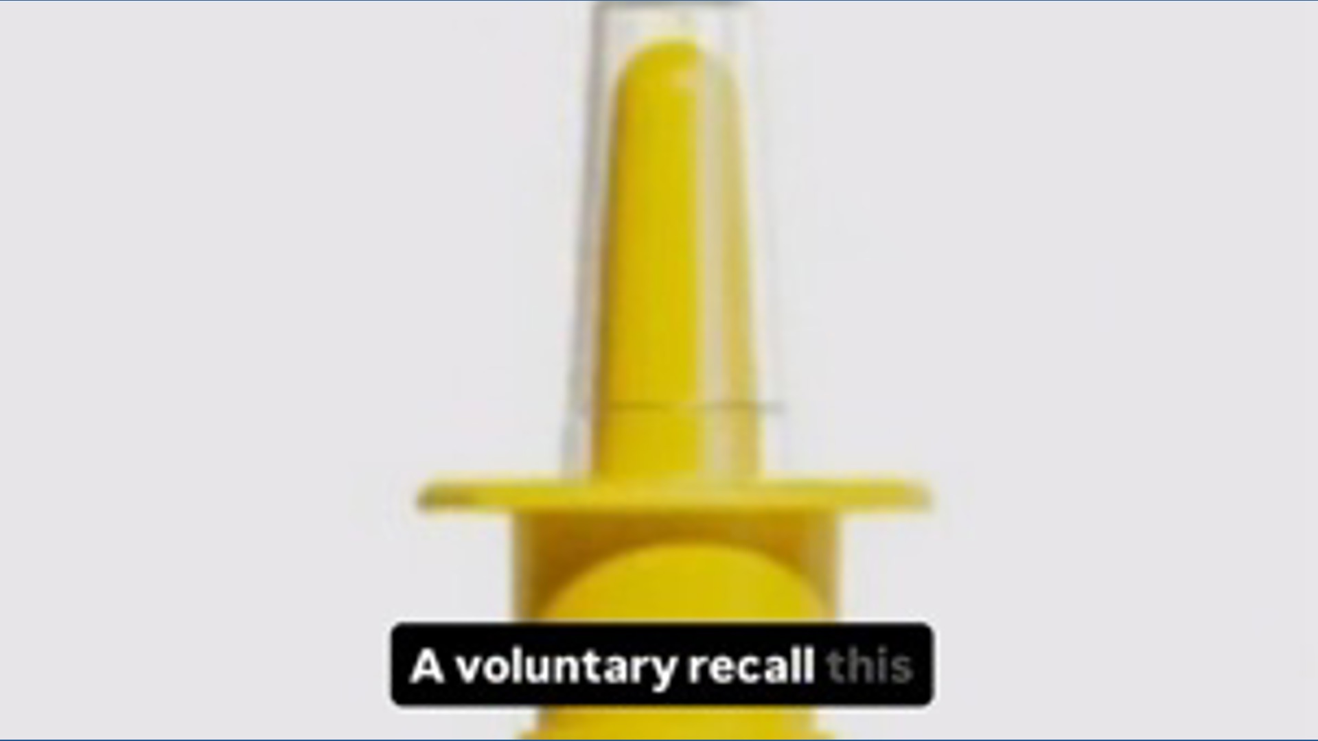 Saline nasal spray recall
