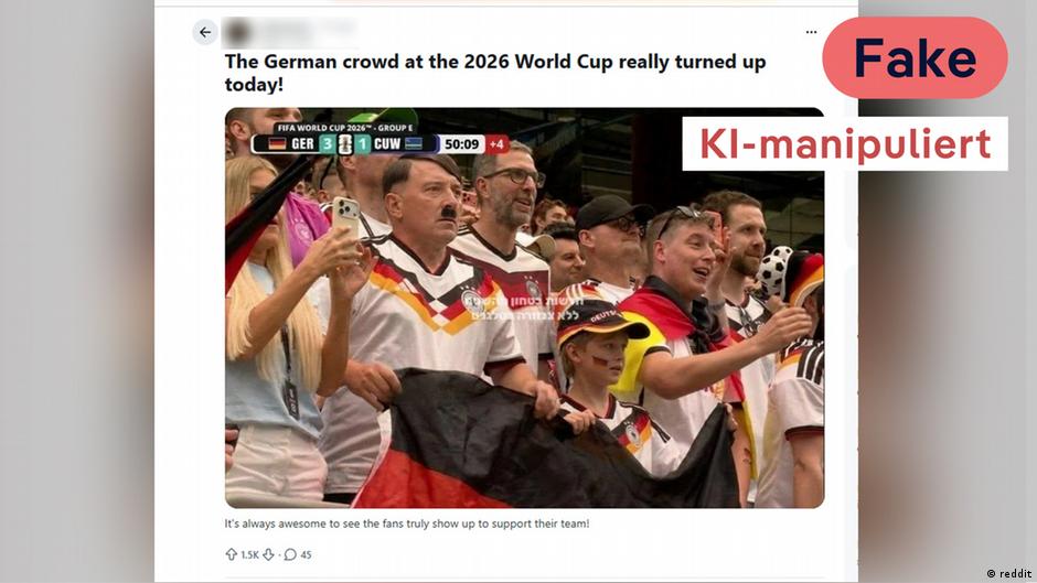 Faktencheck: Hitler-Doppelgänger bei Deutschlands WM-Spiel?