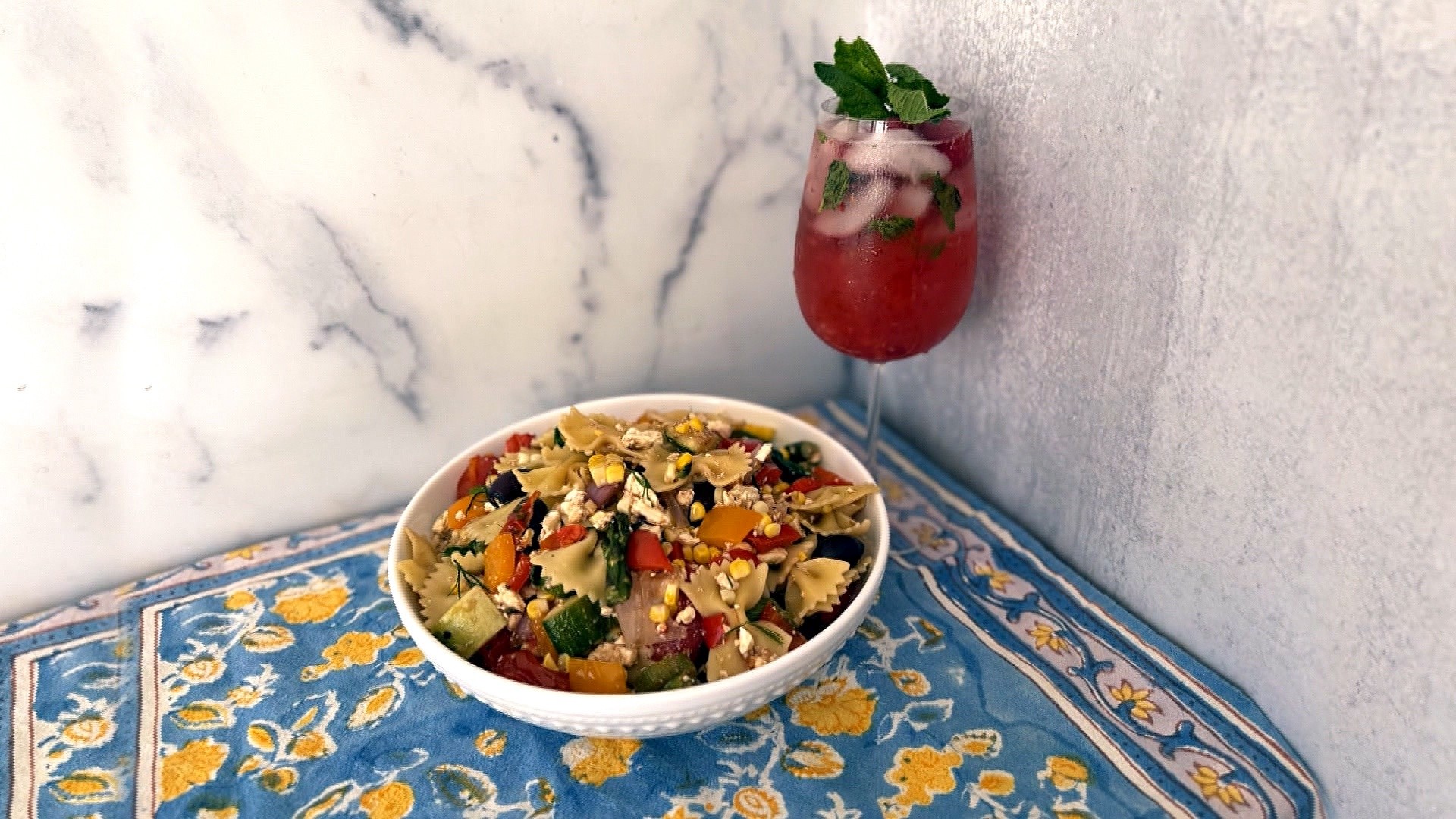 Grilled veggie pasta and Hugo spritz: Get the summer recipes!