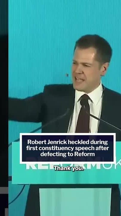 Heckler dragged out by security at Robert Jenrick's first Reform rally