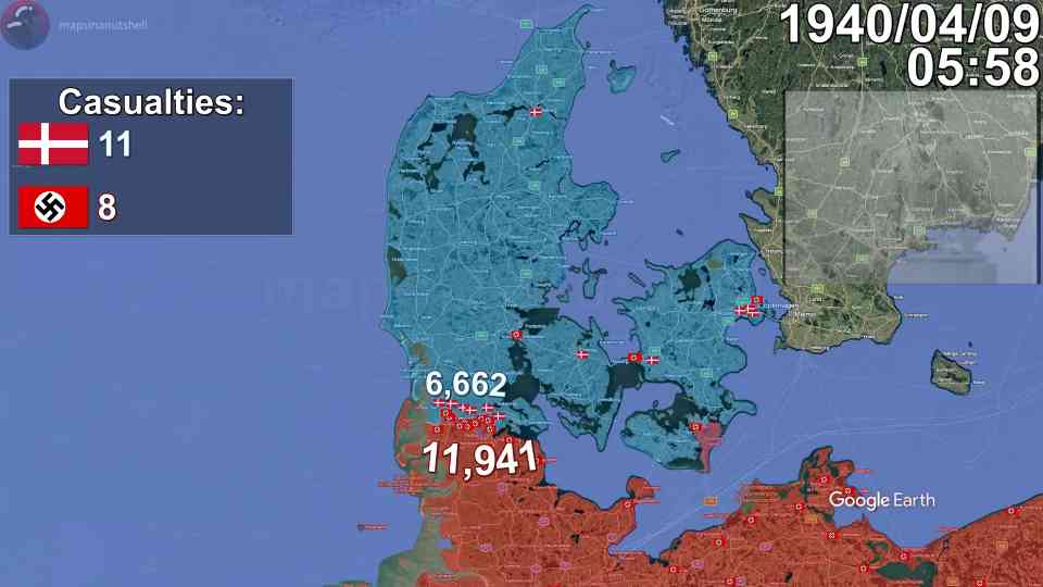 They thought Denmark had time to react until the invasion map started ...