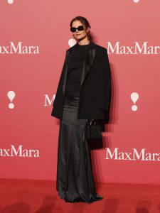 Katie Holmes evokes 'office siren' at the Max Mara Resort 2027 show