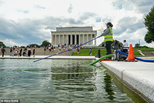 Bleach thrown into algae-ridden Reflecting Pool in desperate bid to ...