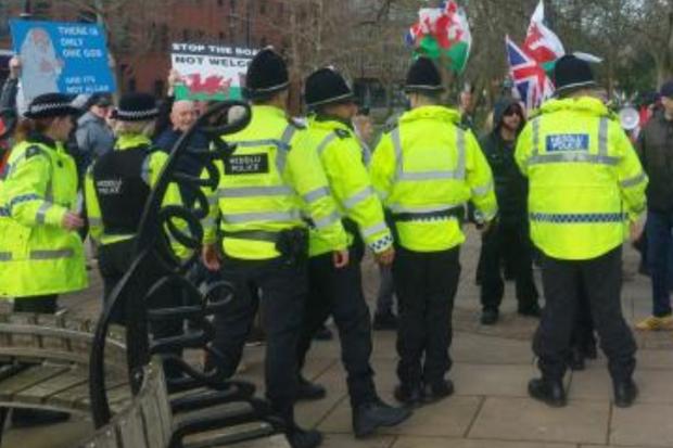 Police panel member ‘intimidated’ at Wrexham demo as group rejects claim