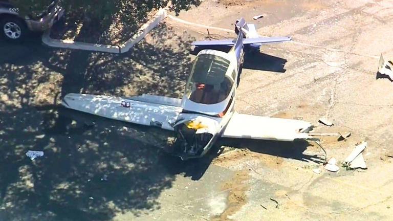 Pilot walks away after small plane crashes near Whiteman Airport in Pacoima
