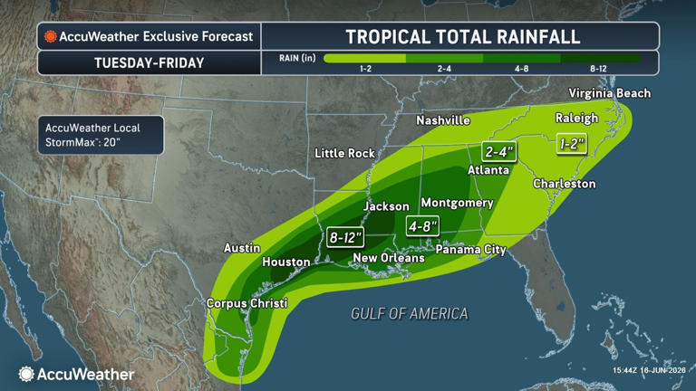 Is a tropical storm coming? Rain brings Mississippi flash flood threat