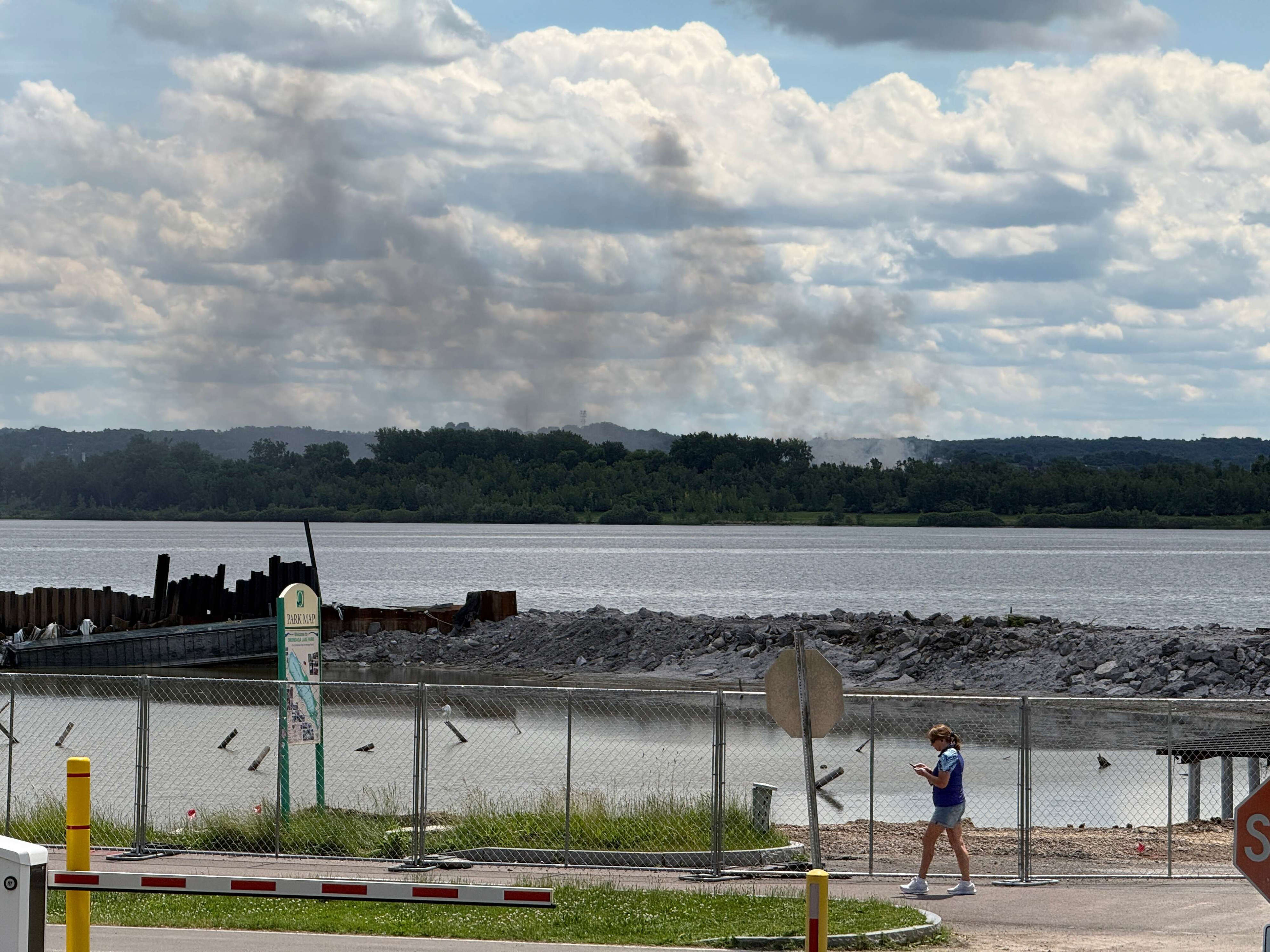 Firefighters battle blaze at scrapyard owned by Weitsman in Geddes