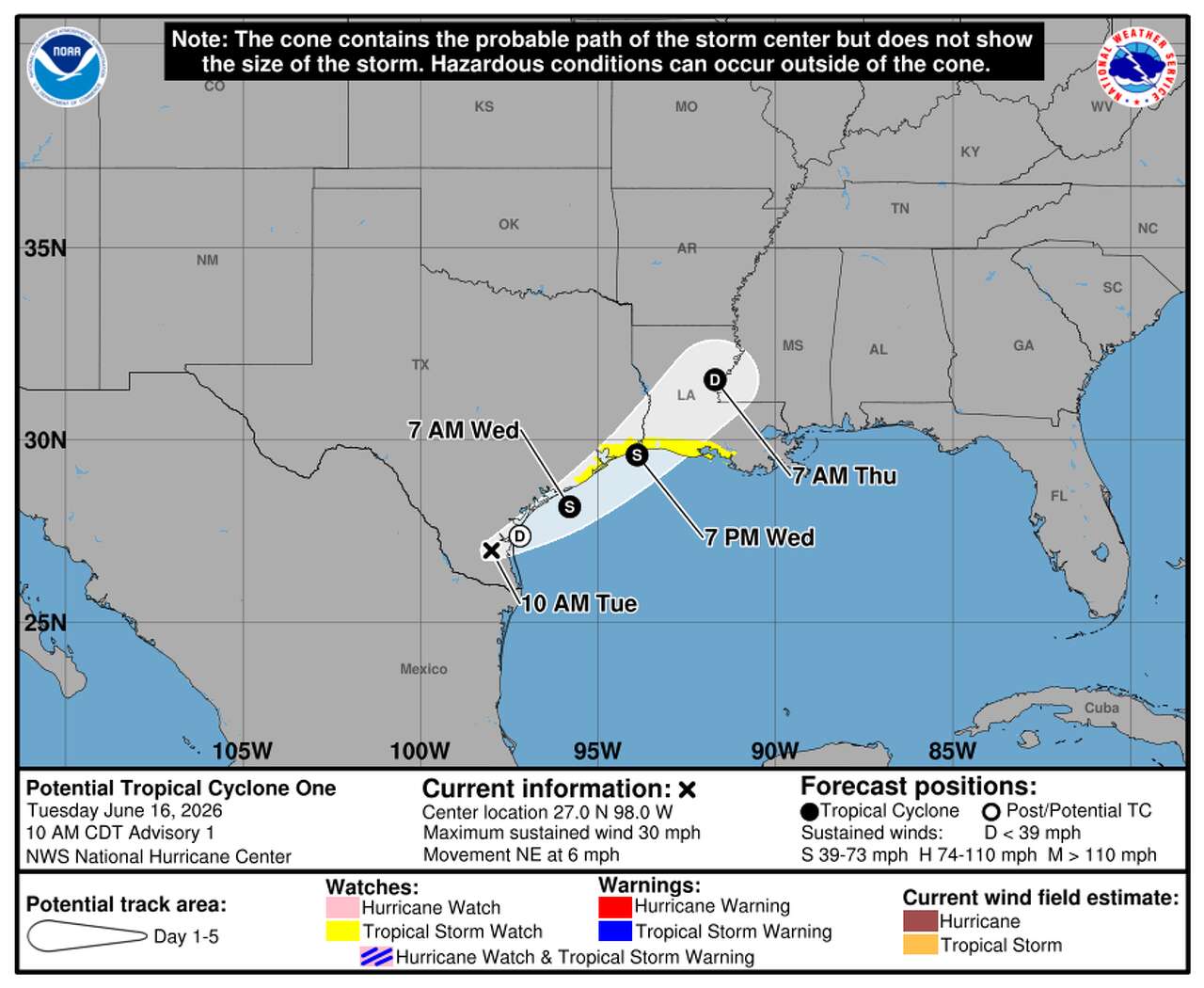 Tropical Storm Watch issued for Texas Gulf Coast as Potential Tropical ...