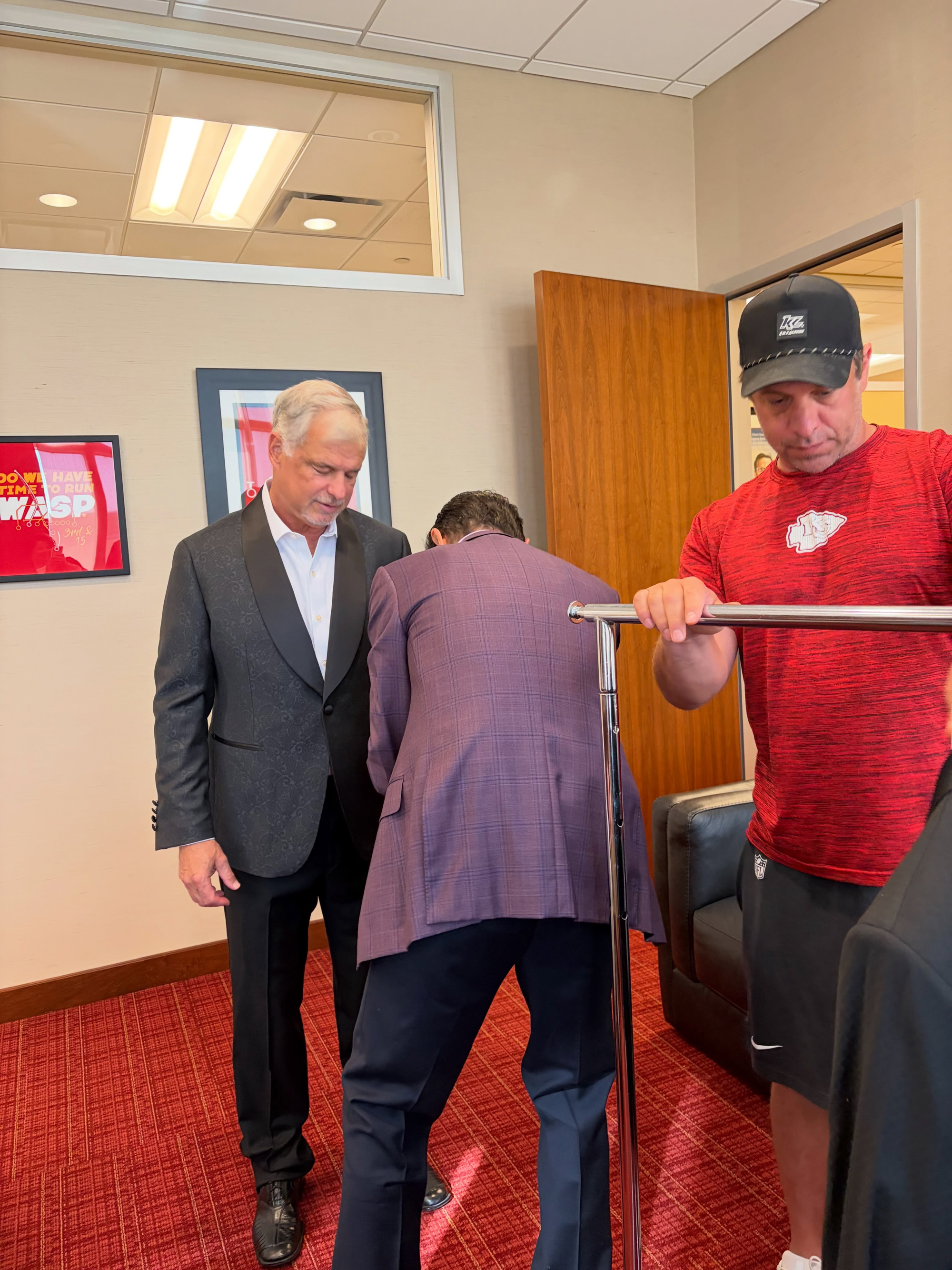 Chiefs coach Andy Reid’s tuxedo for Taylor Swift and Travis Kelce’s ...