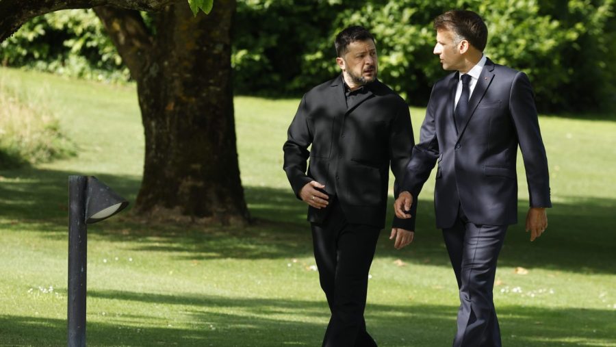 Macron, Zelensky heard on hot mic talking about Trump at G7 meeting