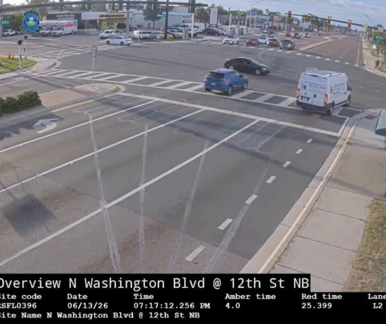Caught on camera: Red-light runner misses collision on US 301 by inches