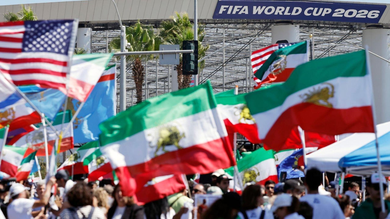 Protests staged outside Iran's World Cup opener in Los Angeles