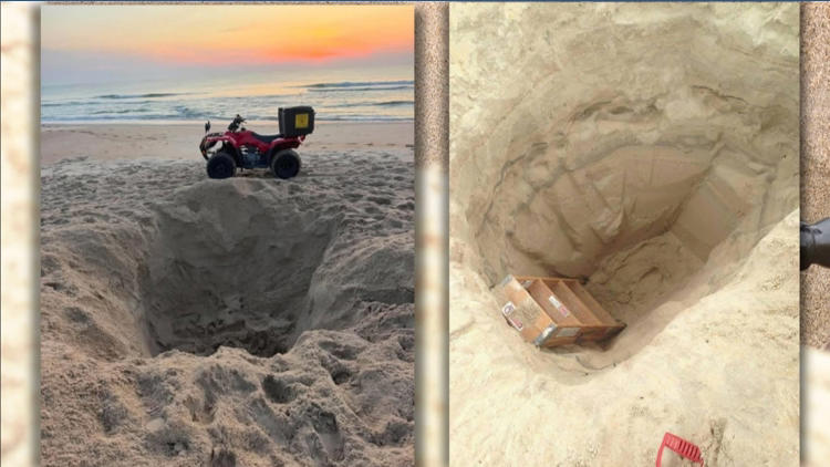 Outer Banks first responders warn beachgoers about dangers of deep holes