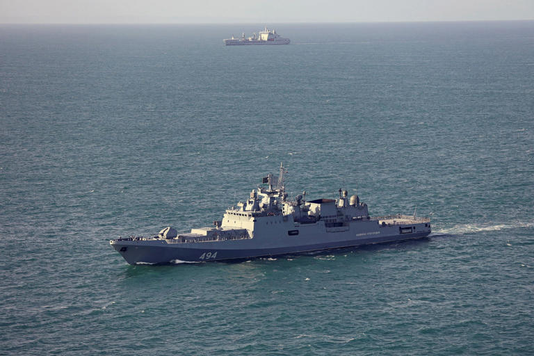 Russian warship fires at UK yacht that came near it in Channel