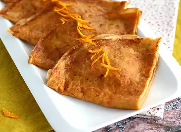 Crepes suzette, Crepes de naranja