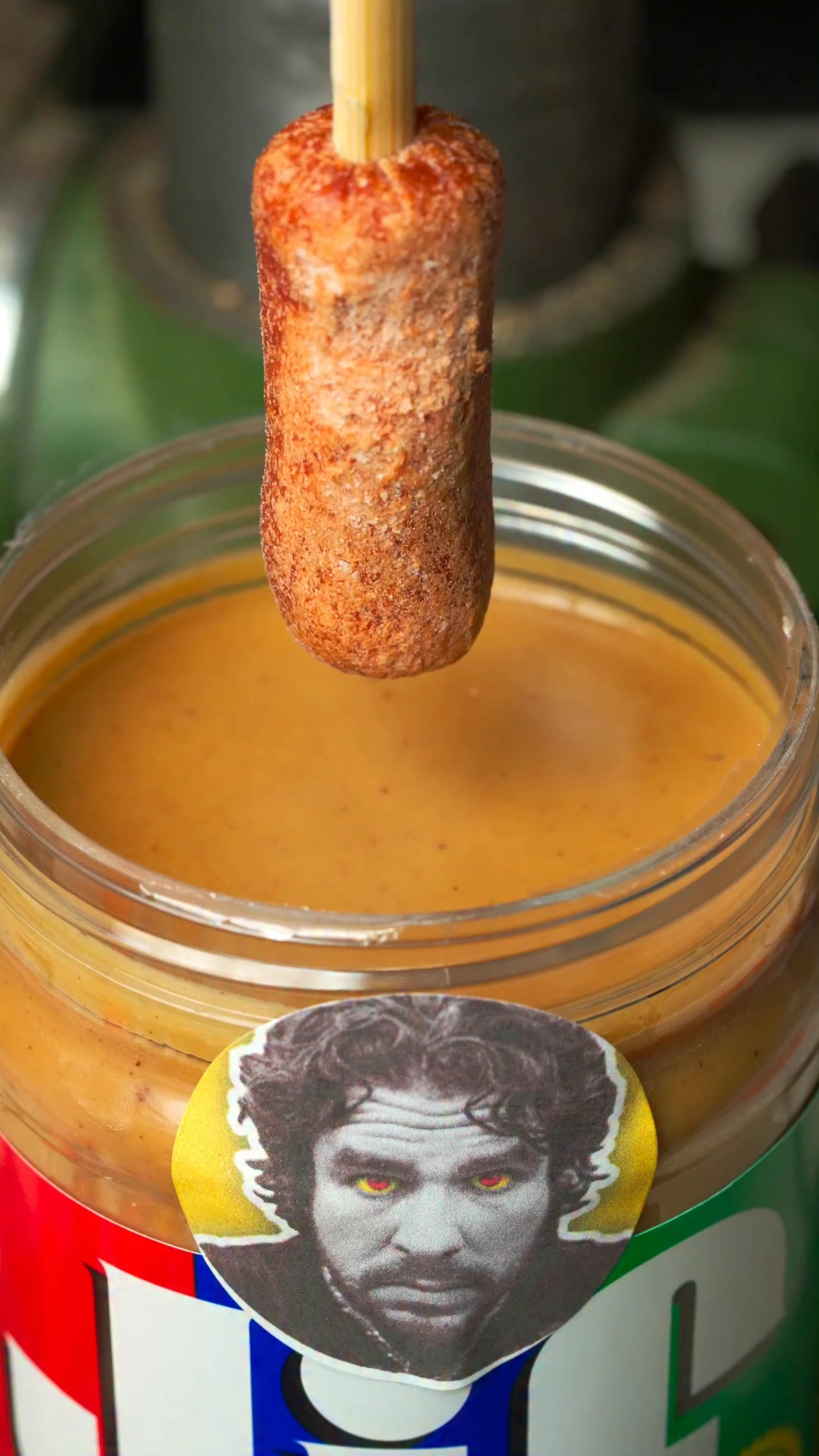 Peanut butter hotdog hack