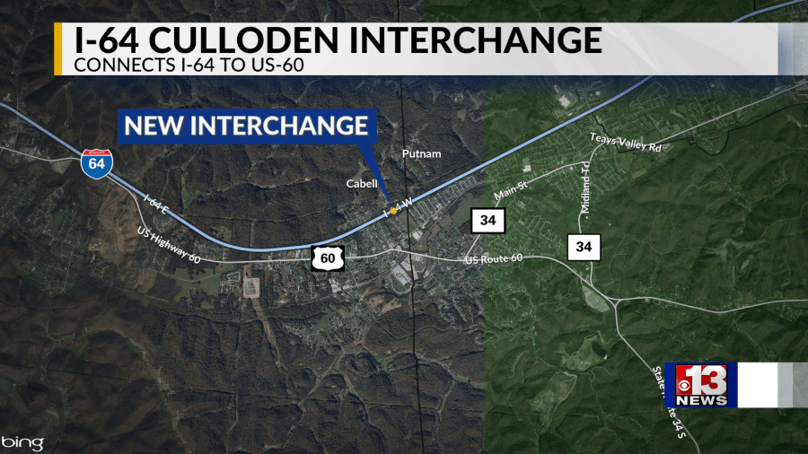 Construction to close lanes on I-64 in Cabell County