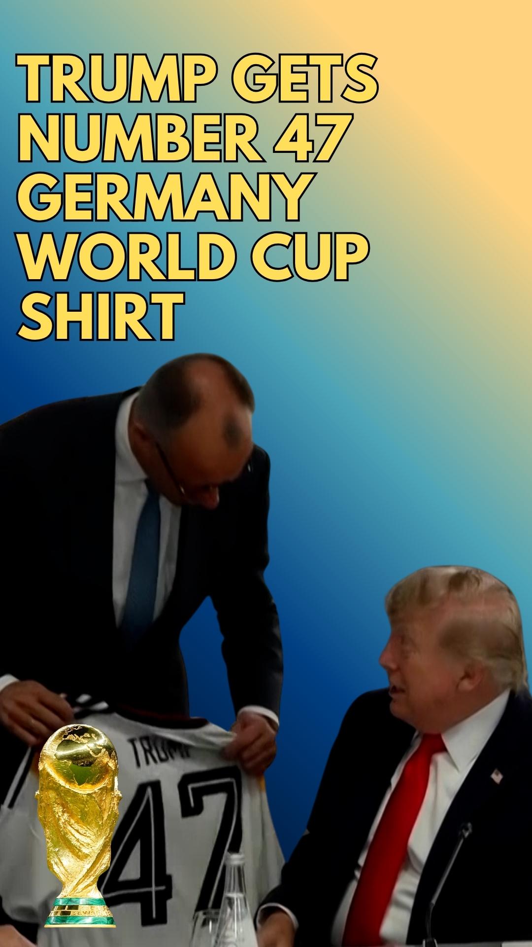 German Chancellor Merz gifts Trump World Cup jersey at G7 summit