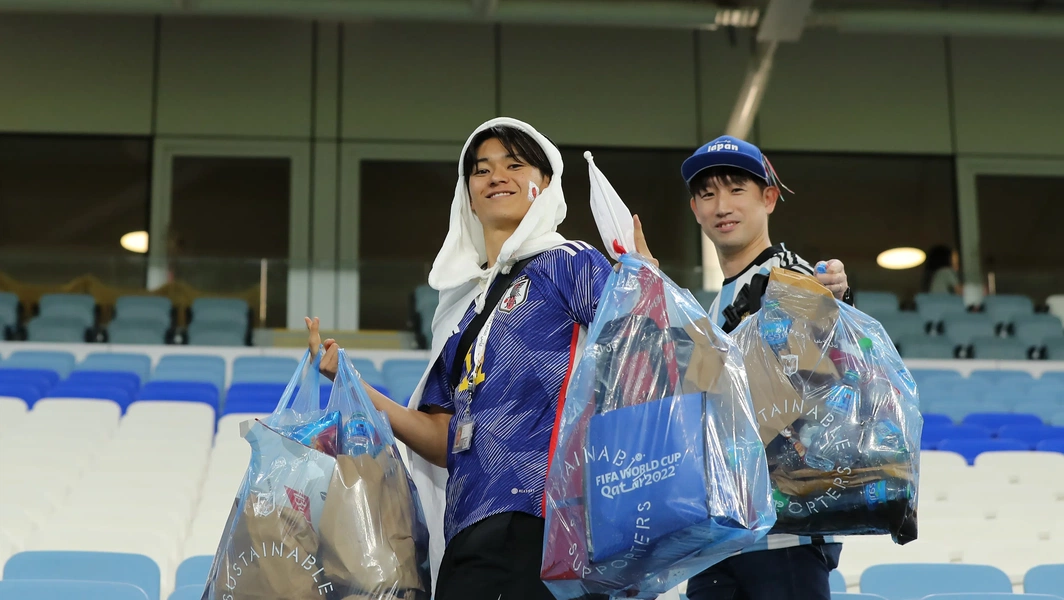 Japanese fans' stadium clean-up after draw wins global praise