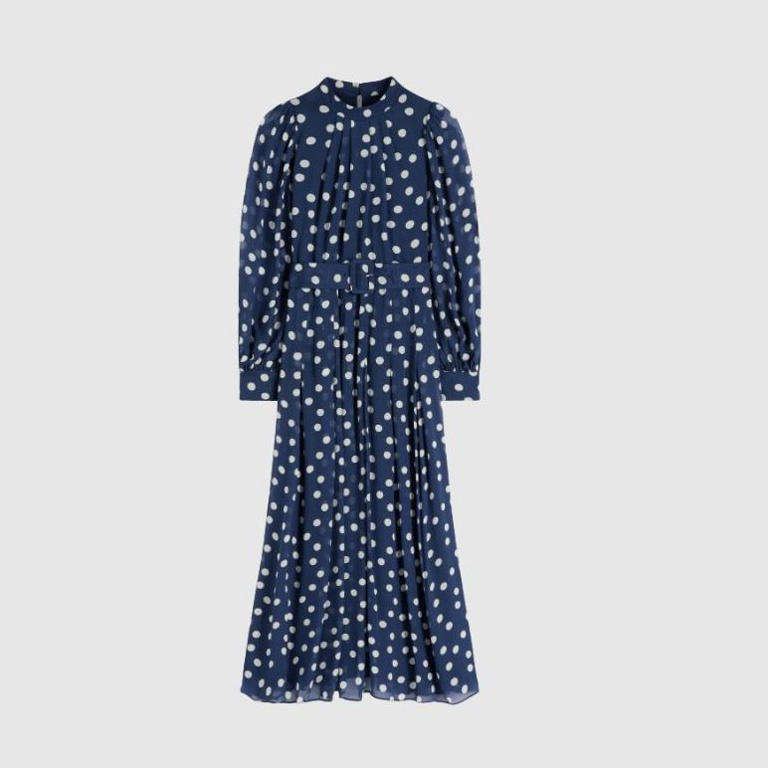 Mary Berry styles an elegant polka dot dress from Holland Cooper for ...
