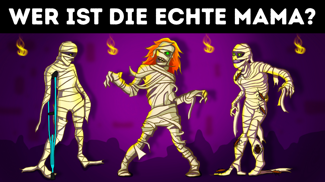 Löse 26 Detektiv-Rätsel, wenn du nicht von einer Mumie verfolgt werden ...