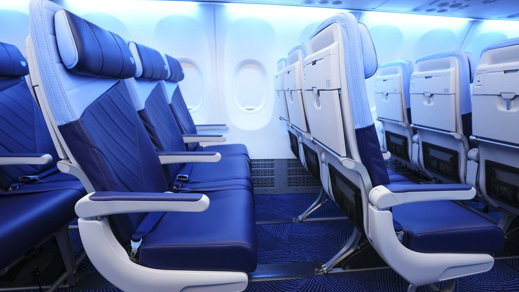 Why airlines choose blue seats