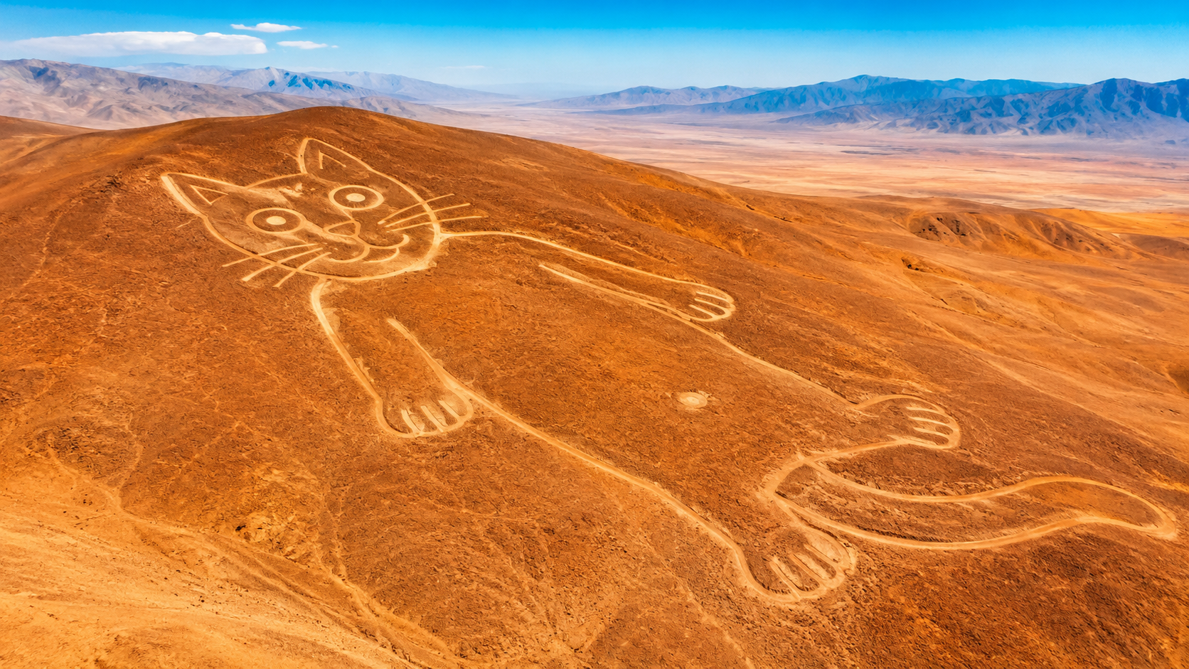 A giant cat geoglyph found in Peru may be older than the Nazca Lines