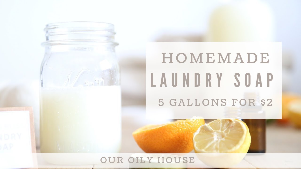 Homemade laundry soap using essential oils