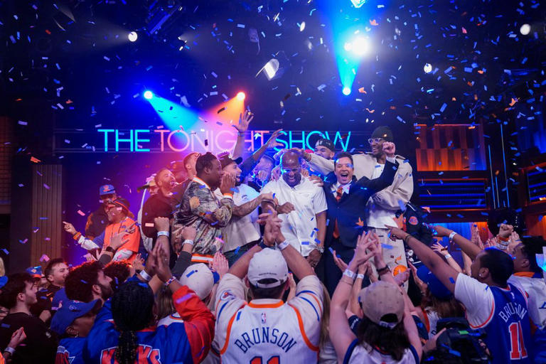 Knicks celebrate Finals win on 'Tonight Show,' raise Fallon's lucky ...