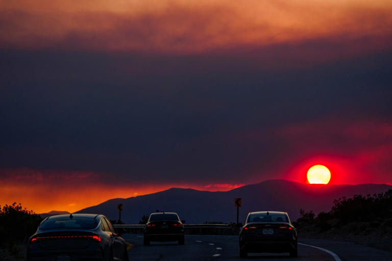 Stretch of 60 Freeway remains closed, evacuation orders issued due to ...