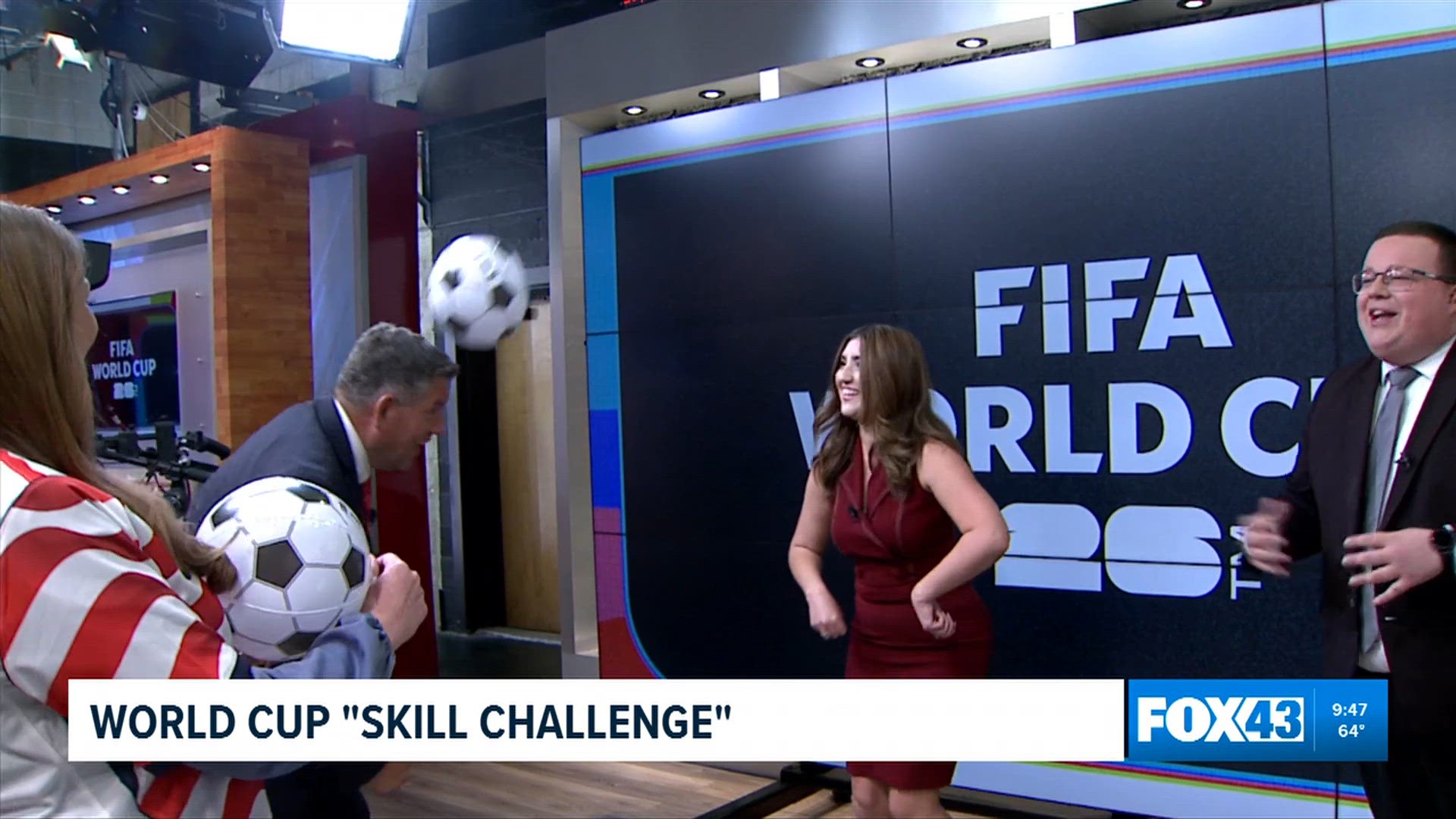 Morning team plays World Cup 'skills challenge'